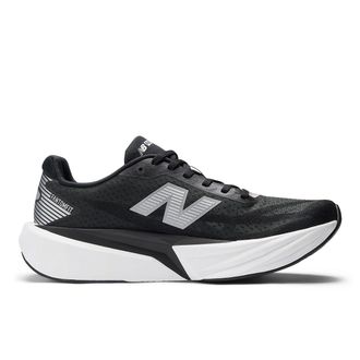 New Balance Herren FuelCell Rebel v5 Laufschuhe, Black/Silver Metallic/White, 40.5/M