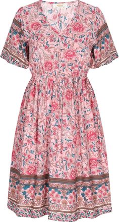 Usha Kleid Frauen hellrosa mehrfarbig