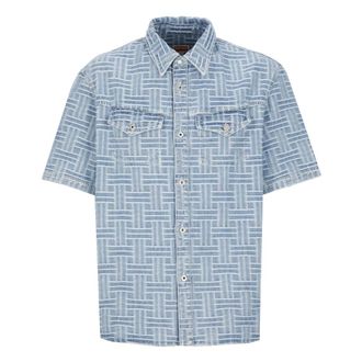 Kenzo Homme, Chemises, Bleu, Taille: S Chemise en denim tiss&eacute;