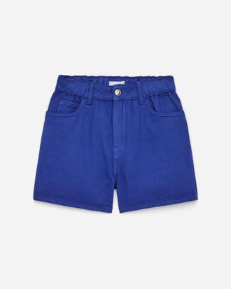 Arket Bestickte Jeansshorts -Blau