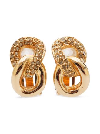 Dior boucles doreilles à strass (années 1990-2000)