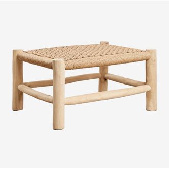 Sklum Sklum - Table basse rectangulaire 80x60 cm en bois de teck Bientina Marron Bois Naturel