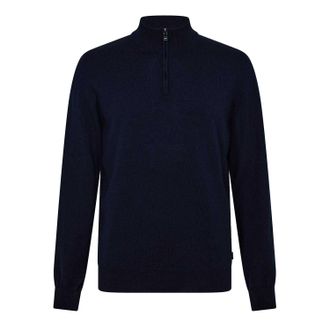 HUGO BOSS Ebenji Pullover f&uuml;r Herren, Feinstrick (Dunkelblau)