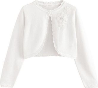 Next Strickjacke Eleganter Shrug mit Zierdetails 100 % Baumwolle (1-tlg)