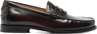 Bally Leder Penny Loafer - - Shoes - Herren - Rot - 42 EU