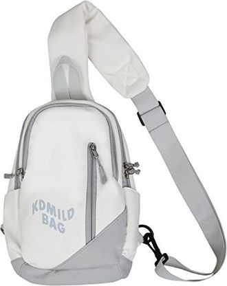 Generic Sac de poitrine pour femme - En cuir souple - Grande capacit&eacute; - R&eacute;tro - Sac de voyage pour t&eacute;l&eacute;phone portable, gris, taille unique