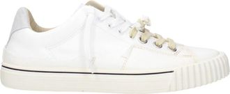 Maison Margiela Homme, Chaussures, Blanc, Taille: 39 EU Leather Low Top Baskets