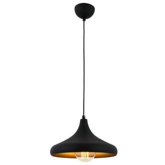 Opviq Modern Black Chandelier, Metal Body, 80 cm Height, 29 cm Diameter, E27 Socket Max 40W | Stylish Industrial & Scandinavian Design for Home Decor