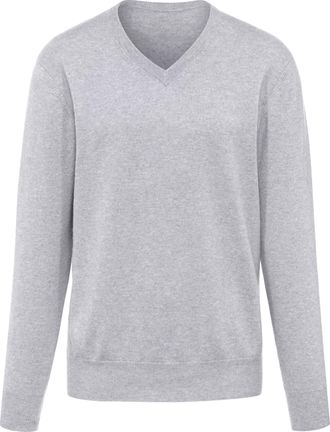Peter Hahn V-Pullover aus 100% Premium-Kaschmir Peter Hahn Cashmere grau