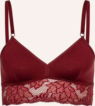 erlich textil Erlich Textil Amelie Bralette Mit Spitze B&uuml;gellos Aus Modal - Verstellbare Tr&auml;ger rot