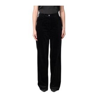 Theory Femme, Pantalons, Noir, Taille: 36 FR Velvet Wide Leg Pants