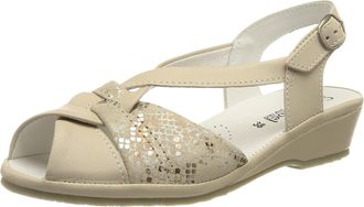 Comfortabel Damen 710079-08 Sandale mit Absatz, Beige, 39 EU Weit