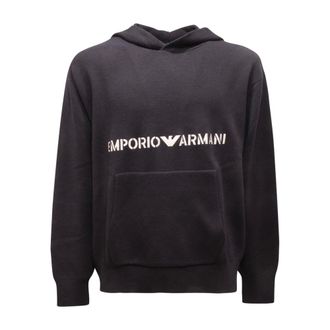 Armani Homme, Sweatshirts et sweats à capuche, Bleu, Taille: XL Maglione Wool Blend Sweater E