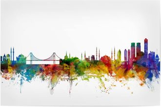 artboxONE Poster 30x20 cm Istanbul Städte Istanbul Turkey Watercolor - Bild Istanbul Istanbul Reise