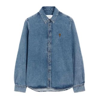 Ami Homme, Chemises, Bleu, Taille: XL Chemise &agrave; col boutonn&eacute; Ami de Coeur