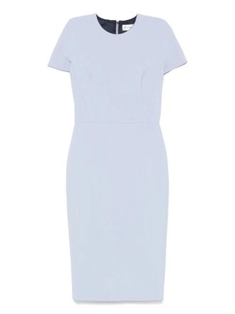 Victoria Beckham robe mi-longue à design sans manches - Bleu