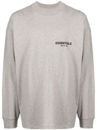 Fear of God Langarmshirt mit Logo-Print - Grau