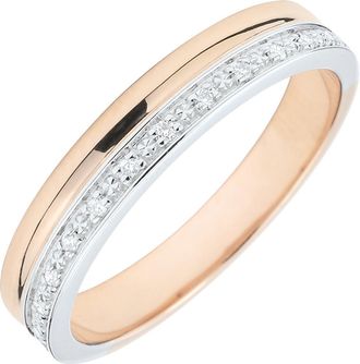 Edenly Trauring Elégance Weißgold et Roségold - 18 Karat