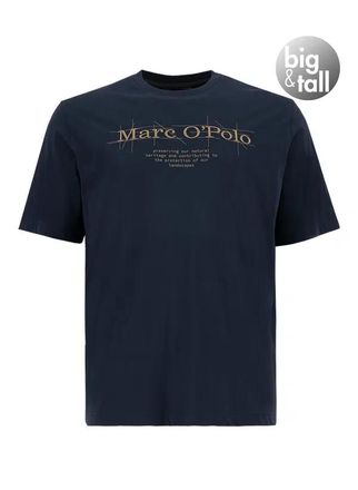 Marc O'Polo Herren T-Shirt blau Baumwolle