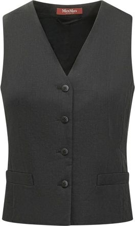 Max Mara Femme, Vestes, Noir, Taille: 38 FR Gilet sans Manches
