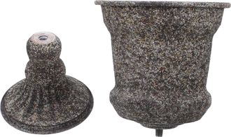 SOLUSTRE Vintage-vase Aus Metall Mit Used-Look Blumenvase Im Landhausstil Hohe Metallvase F&uuml;r Eingangsbereich Wohnzimmer Oder Garten F&uuml;r Blumenarrangements Und