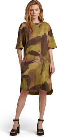 G-Star RAW Damen Boxy U Tee Allover Kleid