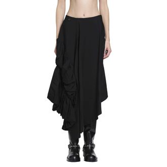 Comme Des Gar&ccedil;ons Draped Wool Skirt