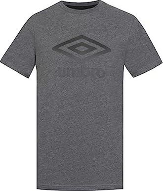 Umbro T-Shirt Coton Big Logo Homme, T-Shirt, Gris Chine Fonce, 2XL