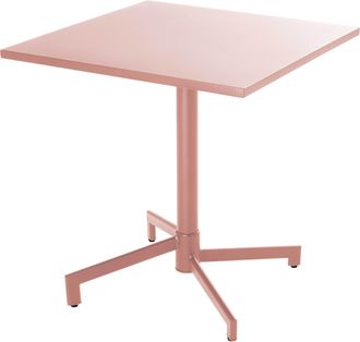 Oviala Palavas Gartentisch, quadratisch, mit Klappplatte, Puderrosa