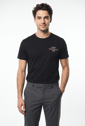 GANT T-Shirt GANT GRAPHIC, Herren, Gr. 4XL, schwarz, Jersey, Obermaterial: 100% Baumwolle, normal, Rundhals, Shirts T-Shirt
