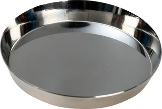 NKlaus Teller Edelstahl poliert? 8cm Kerzenhalter Kerzenteller Untersetzer Tischdeko 10854