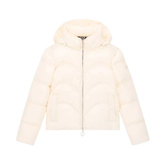 Emporio Armani Daunenjacke mit Rei&szlig;verschluss und Kapuze - - Jackets - Damen - Beige - S