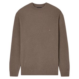 Emporio Armani Grauer Taubenpullover Stilvolle Mode - - Knitwear - Herren - Braun - L