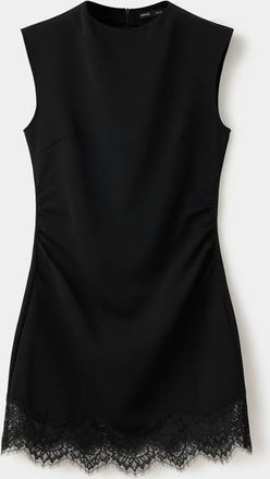 Mango Robe courte dentelle noir - Femme - XS - MANGO