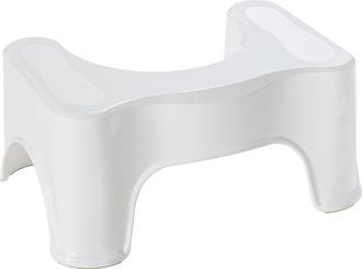 WENKO Toilettenhocker Secura - WC-Hocker, Toilettenhilfe zur einfachen Darmentleerung, Kunststoff, 48 x 20.5 x 33.5 cm, Weiß