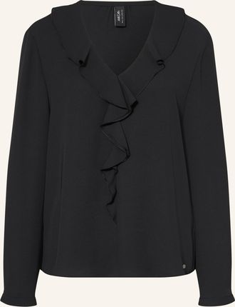 Marc Cain Blusenshirt Mit Volants schwarz