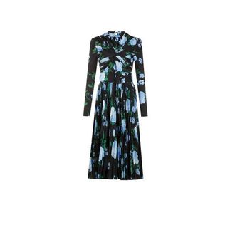 Richard Quinn Robe midi pliss&eacute;