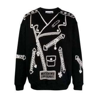 Moschino Sweatshirt mit Grafischem Druck aus Schwarzem Baumwolle - - Sweatshirts & Hoodies - Herren - Schwarzk - M