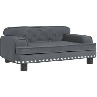 vidaXL Kindersofa Dunkelgrau 70x45x30 cm Samt - Vidaxl