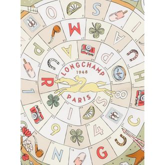 Longchamp Silk Graphic Print Scarf - Beige