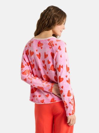 Lieblingsst&uuml;ck Rundhalspullover LiloL gemustert, Rundhalsausschnitt