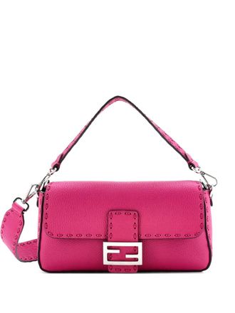 Fendi sac port&eacute; &eacute;paule Selleria Baguette NM m&eacute;dium en cuir - Violet