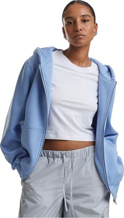 Urban Classics Mens TB7286-Ladies Fluffy Zip Hoody Sweatshirt, PowderBlue, XXXXXL