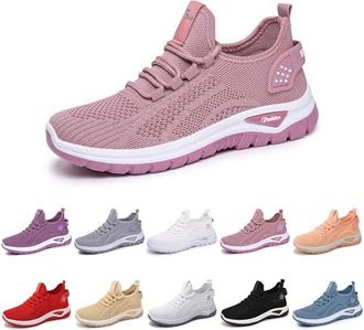 Generic Baskets confortables &agrave; enfiler pour femme avec mousse &agrave; m&eacute;moire de forme - Antid&eacute;rapantes - L&eacute;g&egrave;res et respirantes - En maille, rose, 38.5 EU