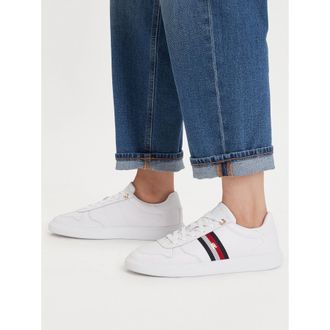 Tommy Hilfiger Sneakers Tommy Hilfiger Icon Court Light Webbing FW0FW09602 Wei&szlig;