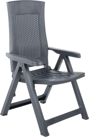 vidaXL Vidaxl - Verstellbare Gartenst&uuml;hle 2 Stk. Kunststoff Anthrazit