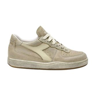 Diadora Homme, Chaussures, Beige, Taille: 42 1/2 EU Baskets Basses en Daim Usagées