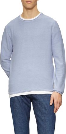 QS by s.Oliver Gewaschener Strickpullover mit Rollkante