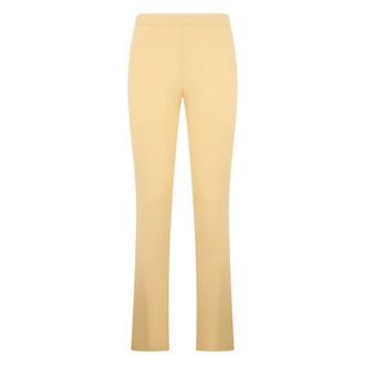 Fabiana Filippi Femme, Pantalons, Beige, Taille: 34 FR Pantalon Ajust&eacute; &Eacute;l&eacute;gant Effet Silhouette Affin&eacute;e