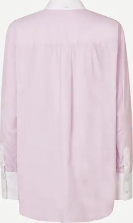 Sams&oslash;e & Sams&oslash;e Organic Cotton with Contrast Cuffs Shirt - Pink